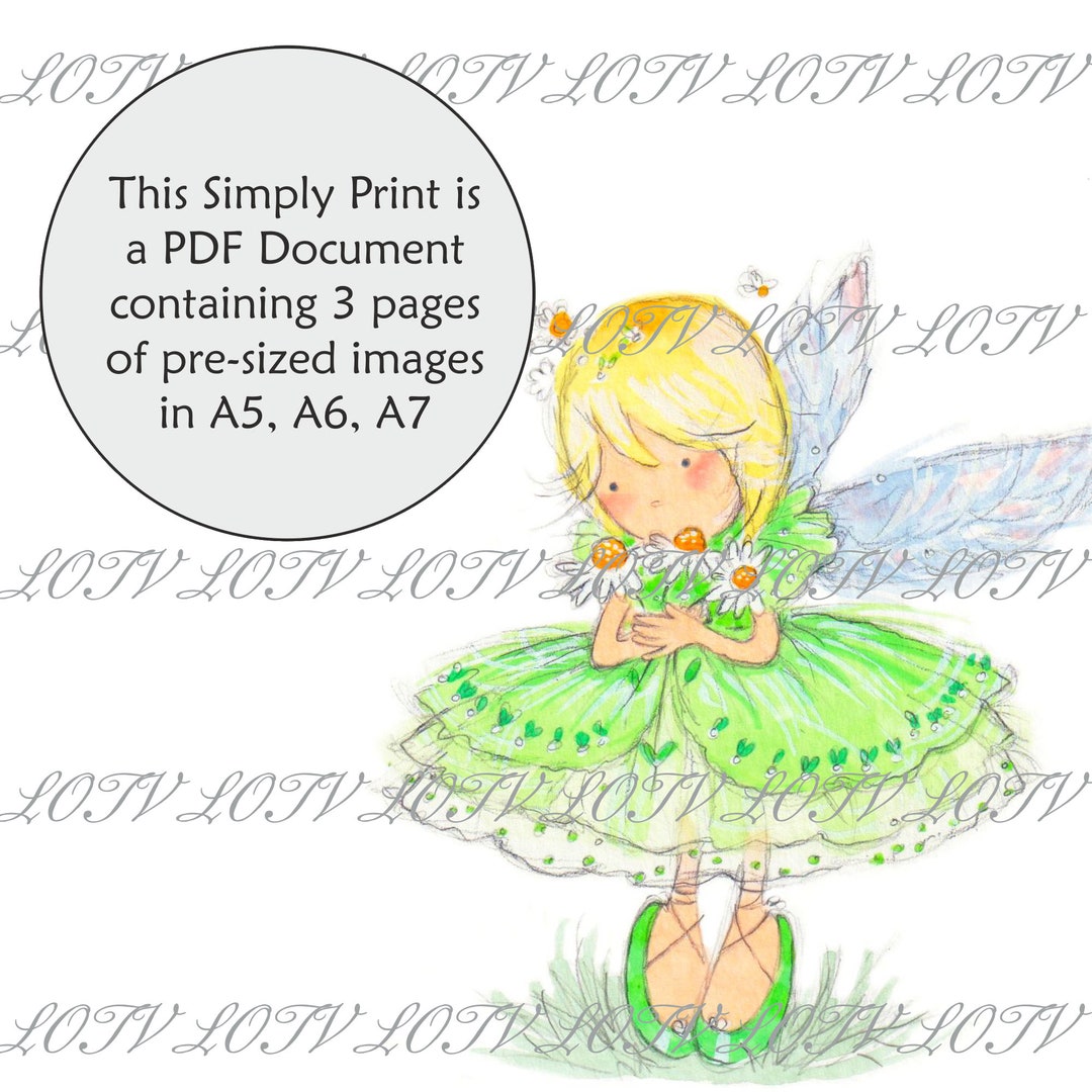 LOTV Full Colour Simply Print - AS - Lily the Fairy Daisy, 3 Page PDF ...