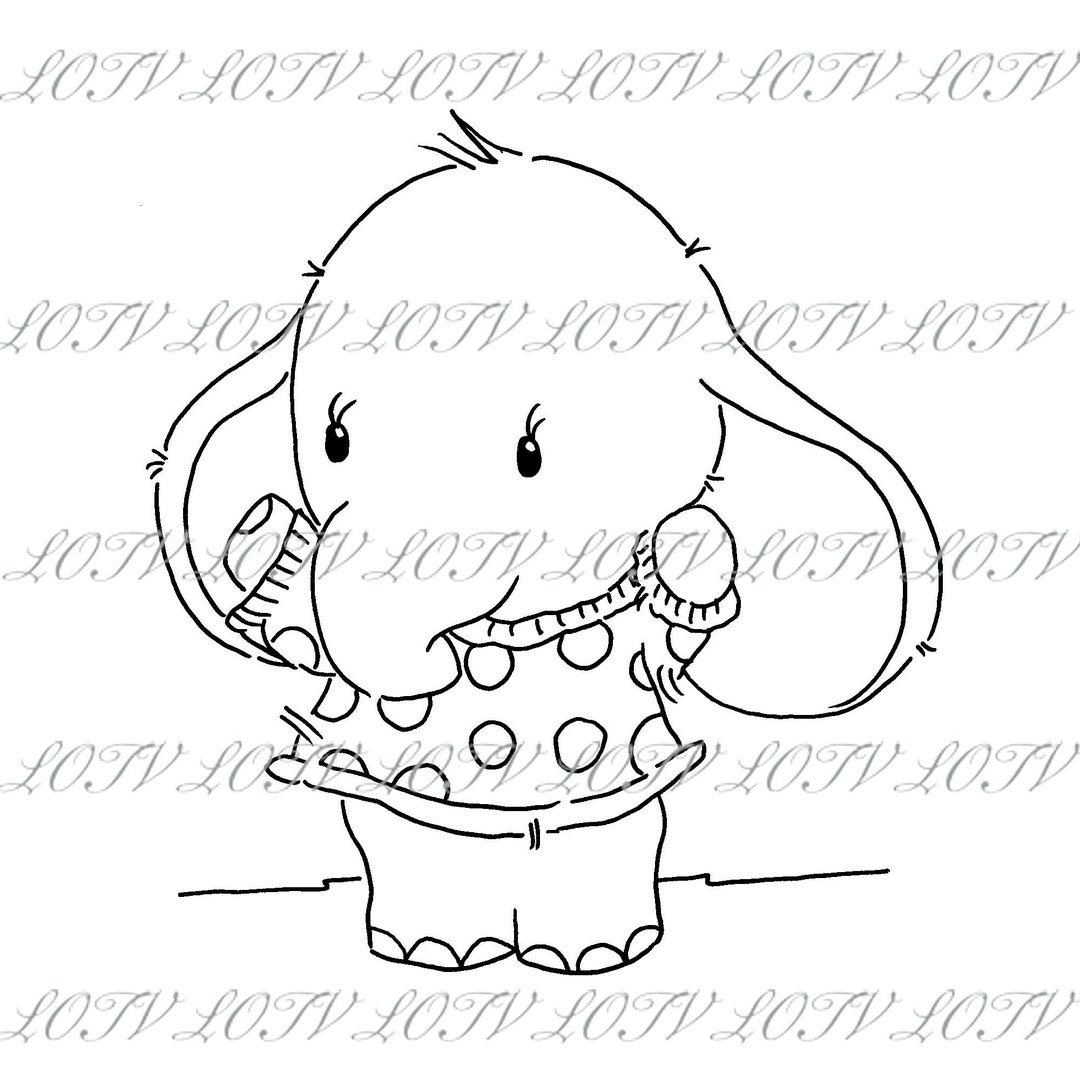 Lotv Digi Stamp AS Baby Elephant 4 Jpg Birth Digital - Etsy UK