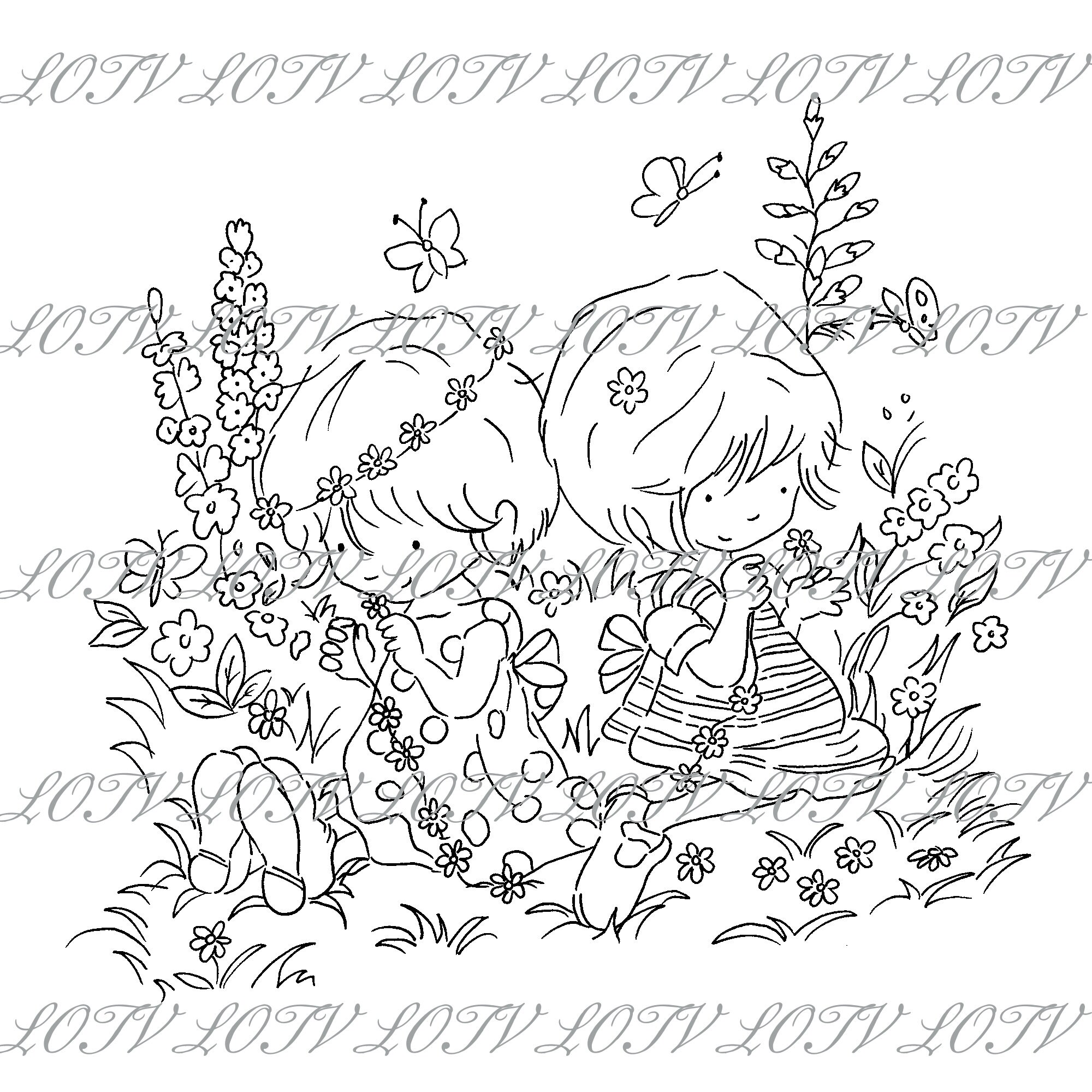 Lili of the Valley Digi Stamp AS Summer Days JPEG Cute - Etsy UK