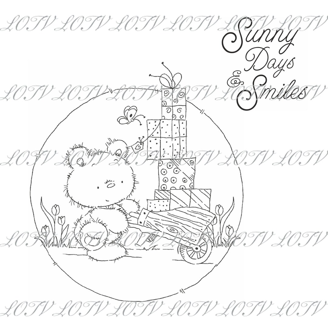 Lotv Digi Stamp IH Sunny Days and Smiles JPEG Bear - Etsy