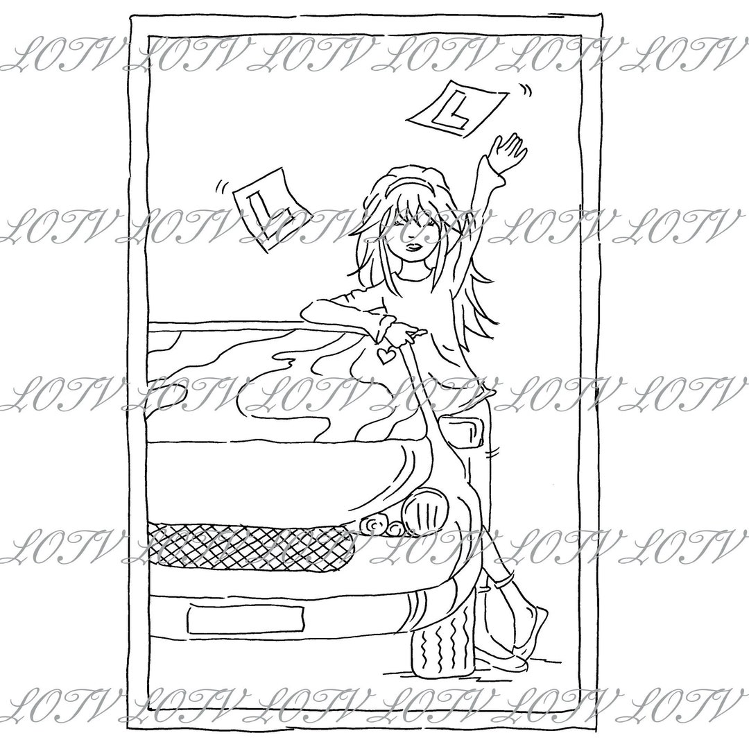 LOTV Digi Stamp - AS - Jasmine Driving Test, JPEG, Digital - Etsy
