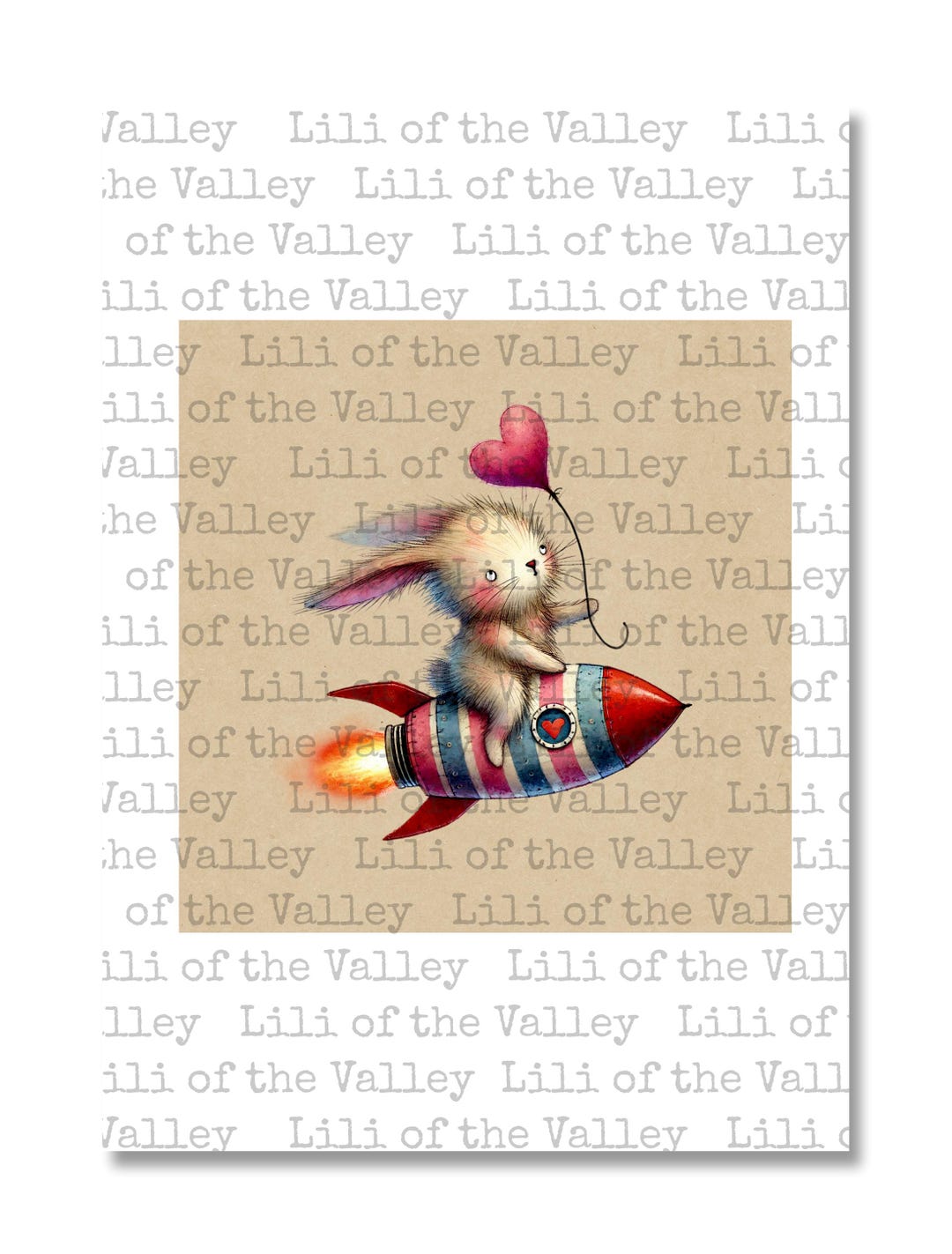 LOTV Full Colour Simply Print Fluffy Kisses Bunny Rocket 3 Page PDF ...