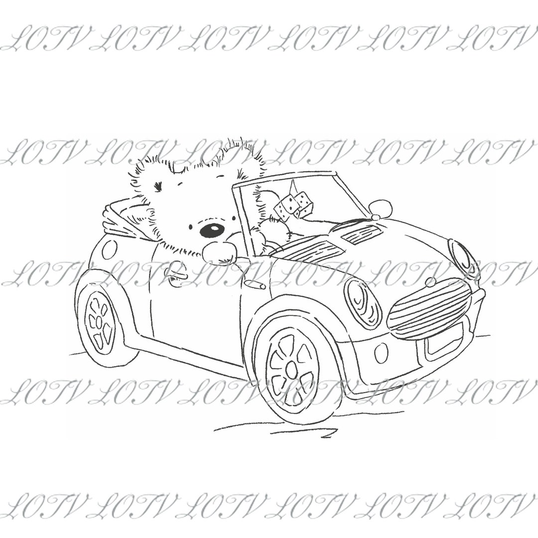 LOTV Digi Stamp IH Mini Bear, JPEG, Bear, Digital - Etsy