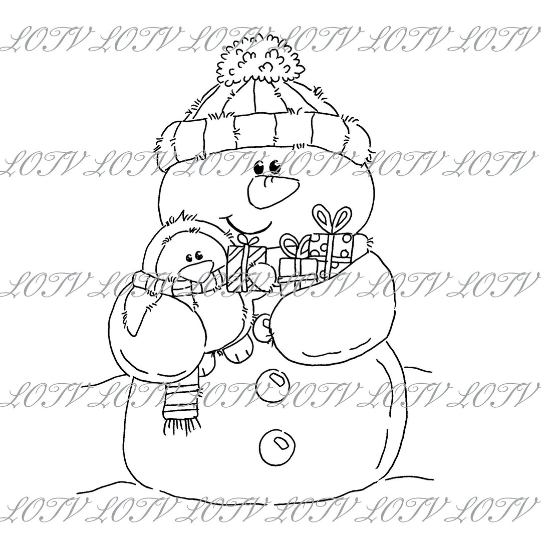 LOTV Digi Stamp - North Pole Snowman, JPEG - Etsy