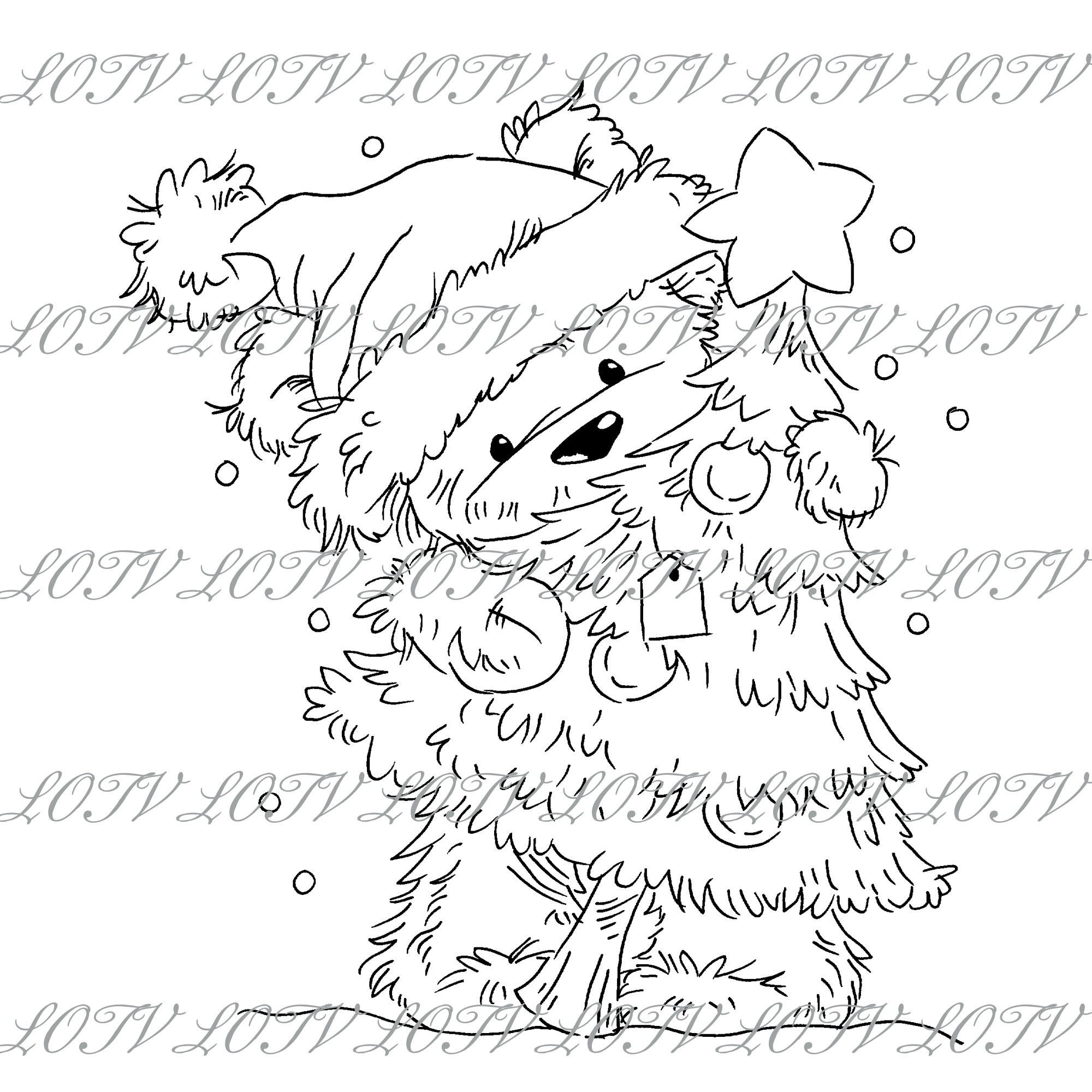 Lili of the Valley Digi Stamp CG James Christmas Tree | Etsy