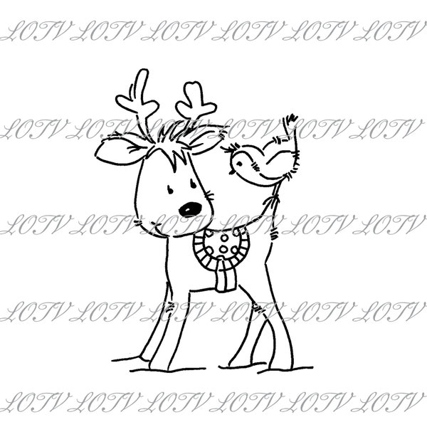 Christmas Digi Stamp - Etsy