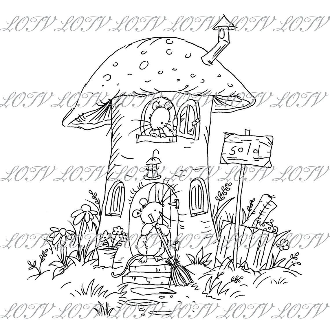 LOTV Digi Stamp - A New Adventure, JPEG, Cute, Mice, New Home, Occasion ...