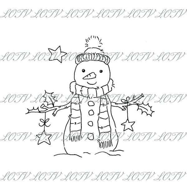 Christmas Digi Stamp - Etsy