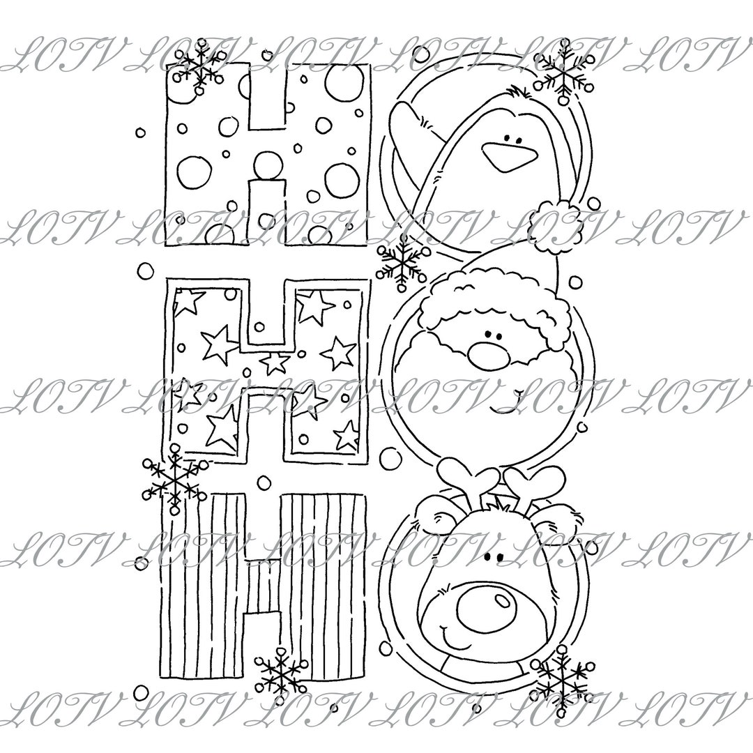 LOTV Digi Stamp - North Pole Ho Ho Ho, JPEG, Christmas, Xmas, Noel ...