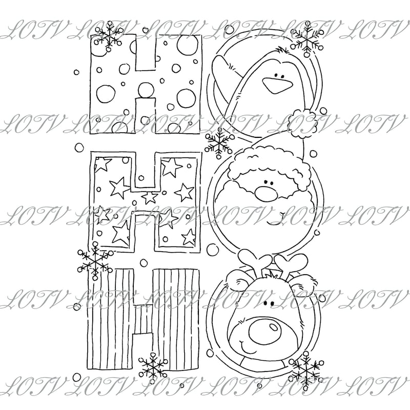 Christmas Digi Stamp - Etsy