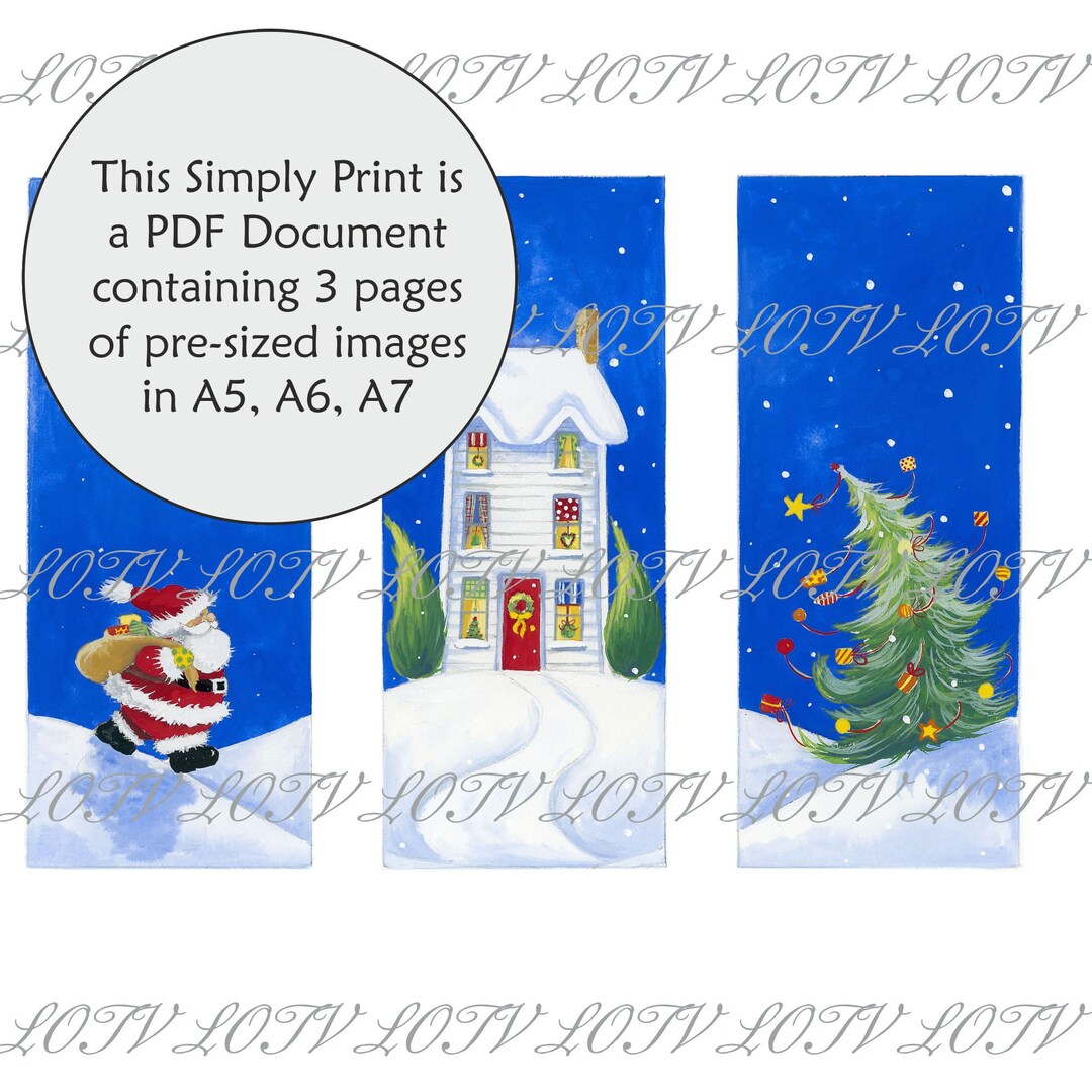 LOTV Full Colour Simply Print - Christmas Triptych, 3 Page Ready to ...