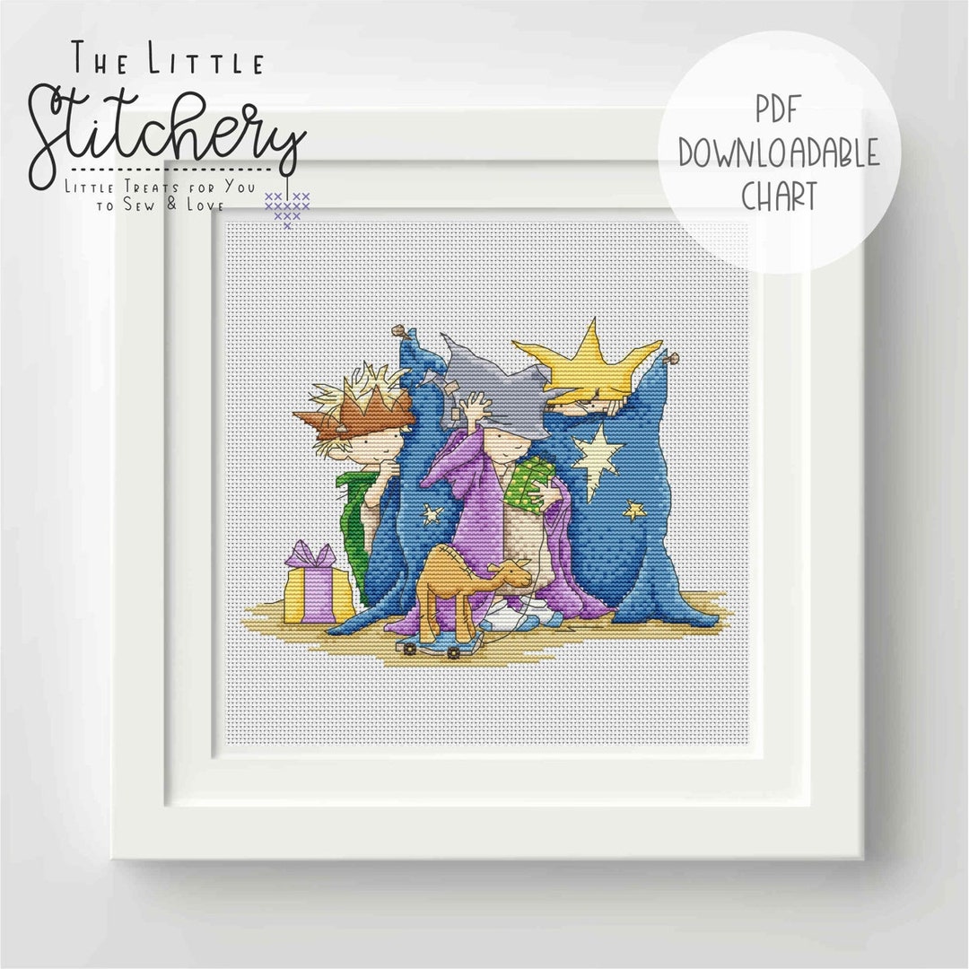 Nativity Three Wee Kings Cross Stitch Downloadable Chart PDF Pattern - Etsy