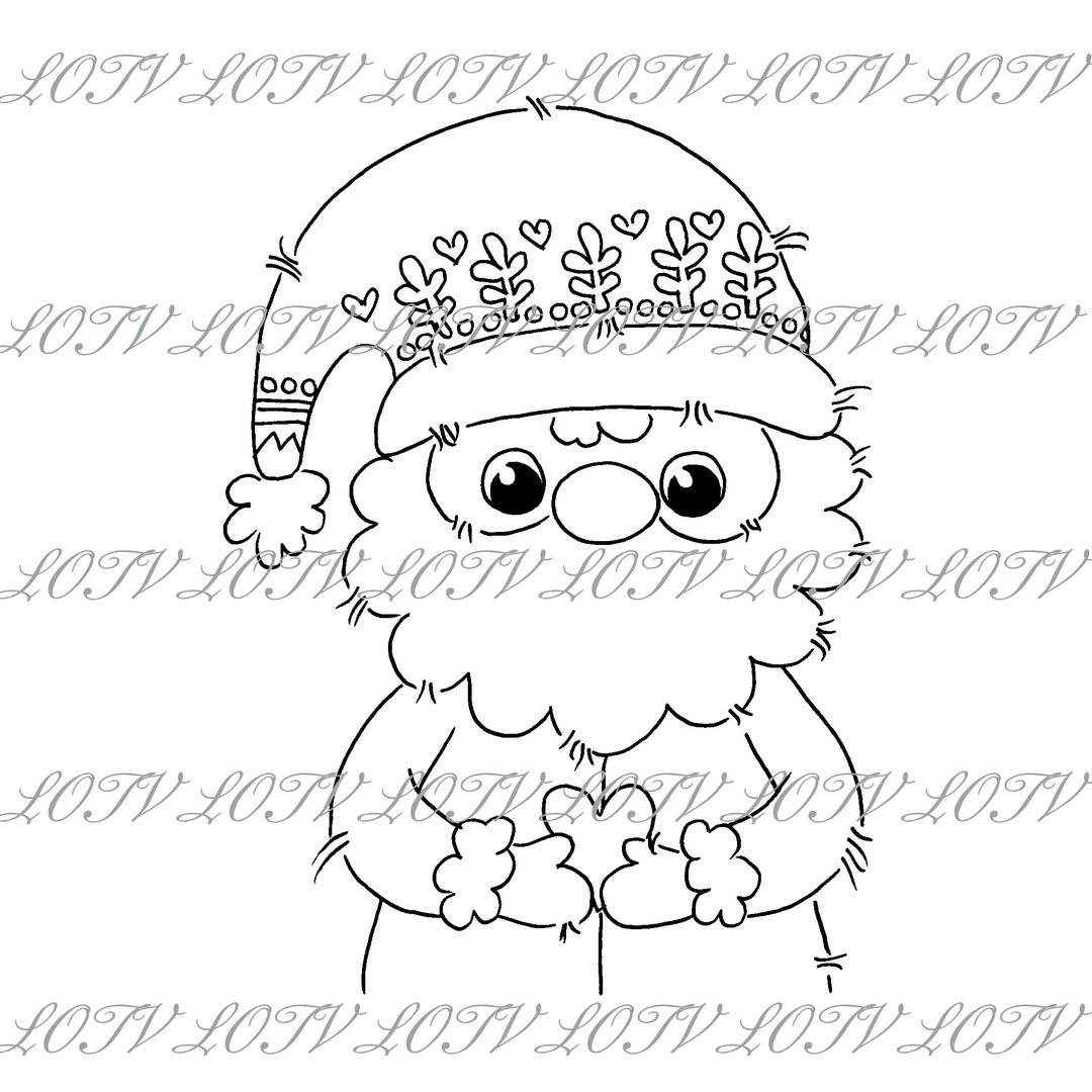 LOTV Digi Stamp - Scandi Santa, JPEG, Christmas, Xmas, Noel, Festive ...