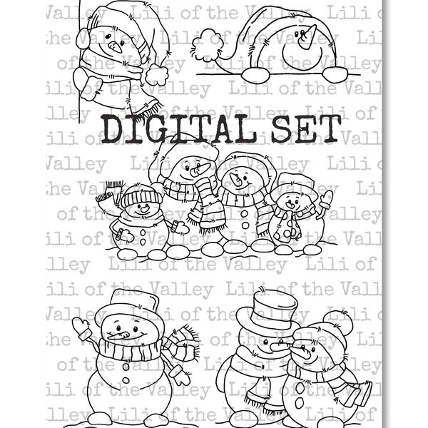 Snowmen Clip Art - Etsy