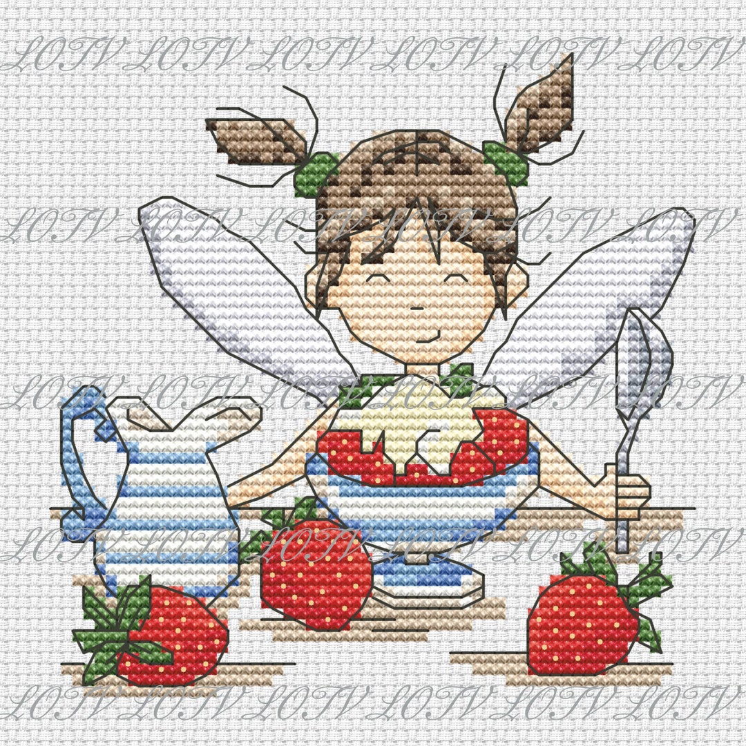 June Fairy Cross Stitch Downloadable Chart PDF Pattern - Etsy