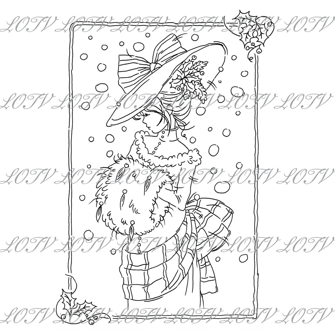 LOTV Digi Stamp - AS - Edwardian Christmas, JPEG, Digital - Etsy