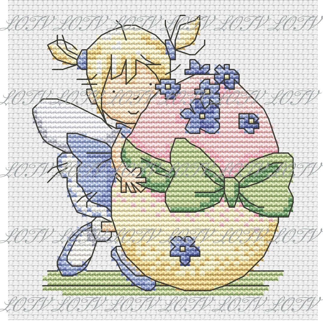 March Fairy Cross Stitch Downloadable Chart PDF Pattern - Etsy