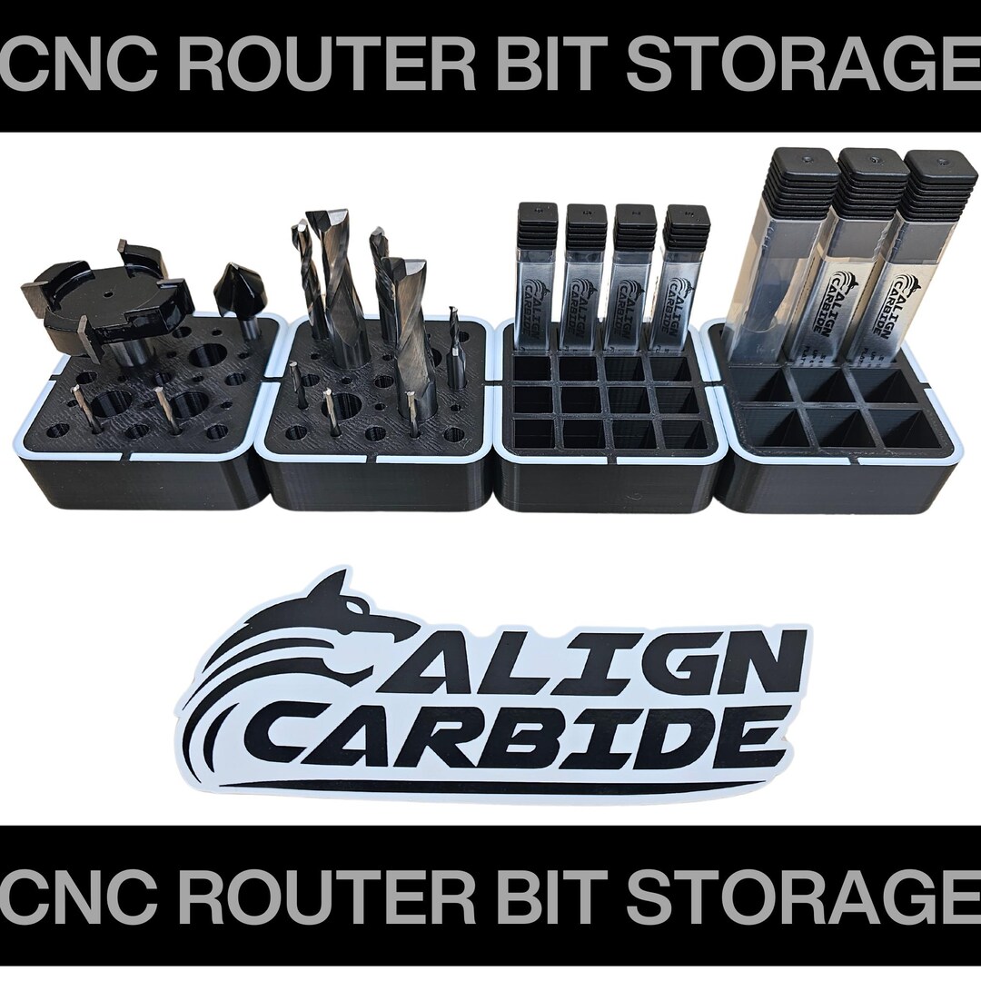 Align Carbide CNC Router Bit Storage Blocks - Qty (4) Blocks Included ...