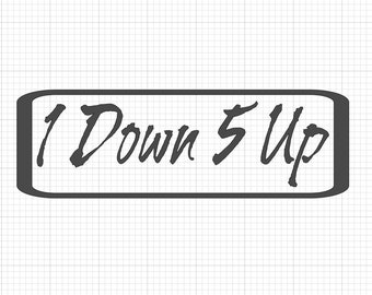 1 Down 5 up Svg - Etsy