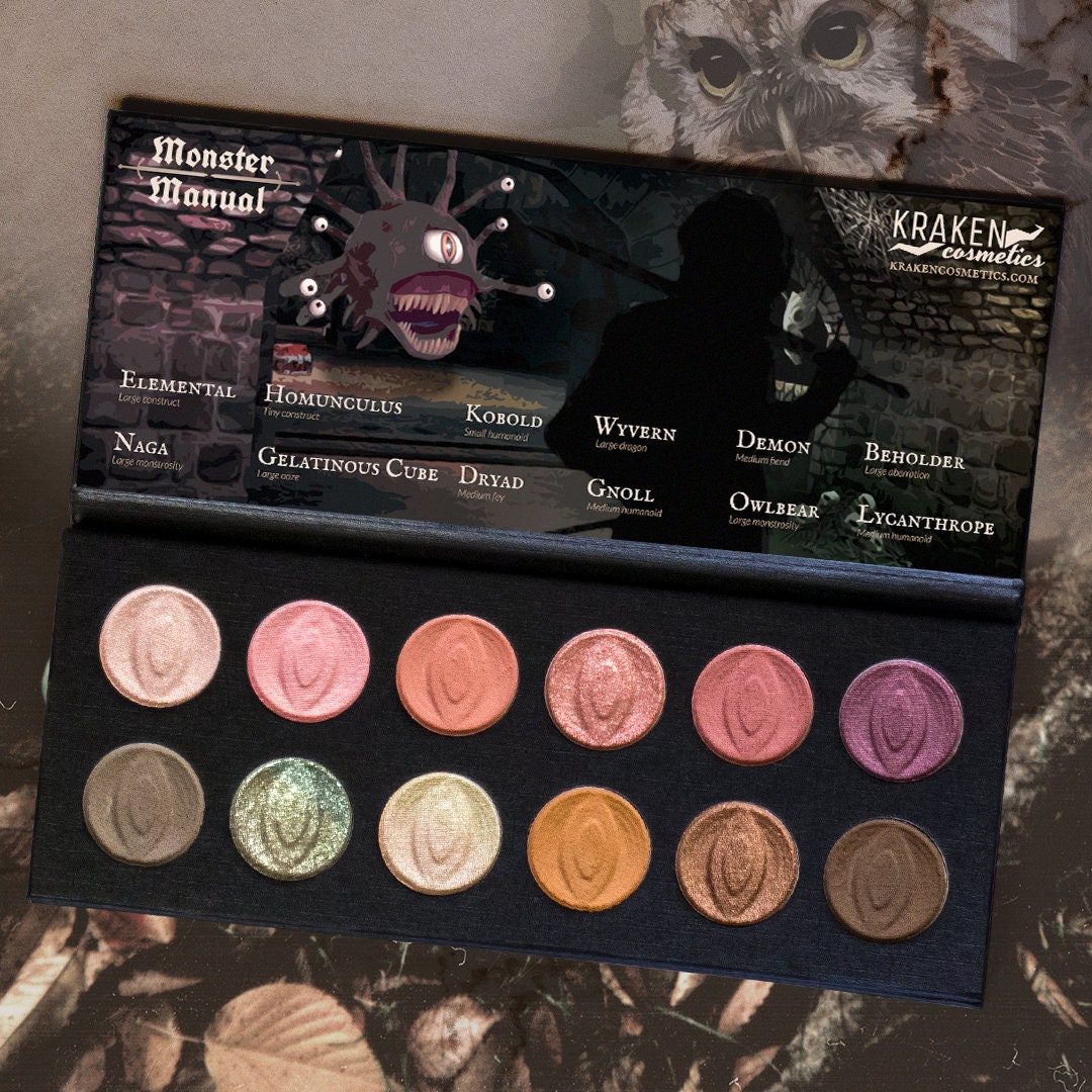 Monster Manual: Eyeshadow Palette // Makeup // Handmade // Vegan ...