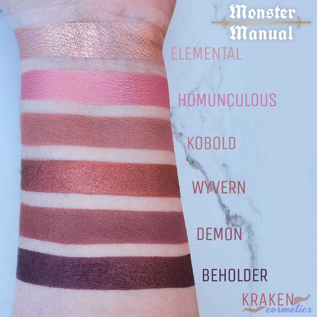 Monster Manual: Eyeshadow Palette // Makeup // Handmade // Vegan ...