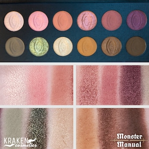Monster Manual: Eyeshadow Palette // Makeup // Handmade // Vegan // Cruelty Free // Nerd Gifts ...