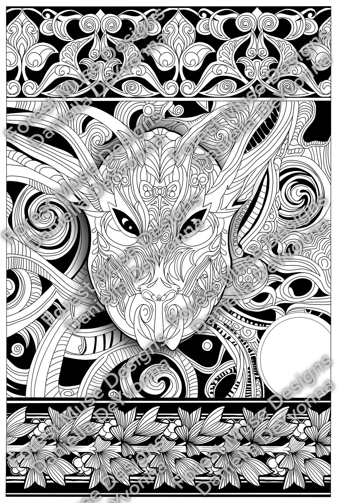 PHANTOM in the SHADOWS • Coloring Page • Spooky • B&w and Grayscale ...