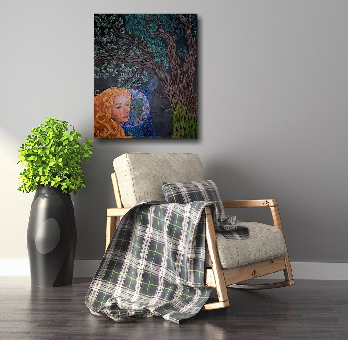 Butterfly Maiden - Portrait, Goddess, Divine Colorful Mandala, Nature ...