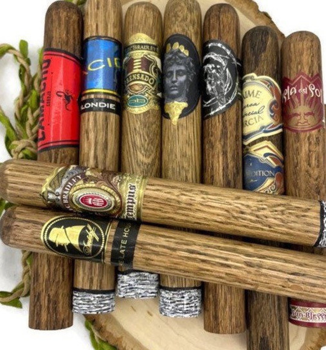 Christmas ORNAMENTS & Wooden CIGARS #2 Gift for Him/gift for Her ...
