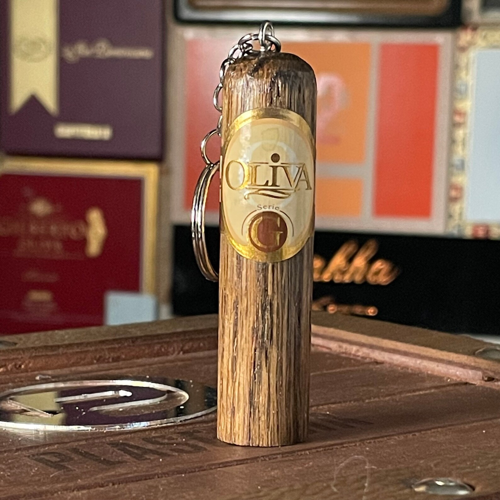 Wooden Cigar Keychains 2 Gift for Him/gift for Her/handmade - Etsy