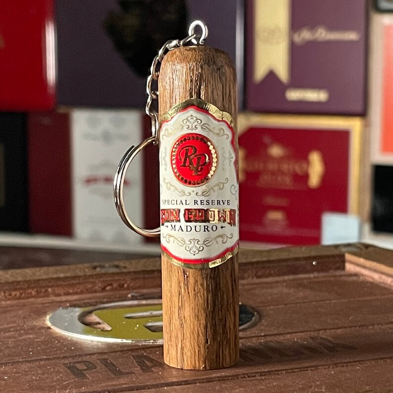 Wooden Cigar Keychains 5 Gift for Him/gift for Her/handmade - Etsy
