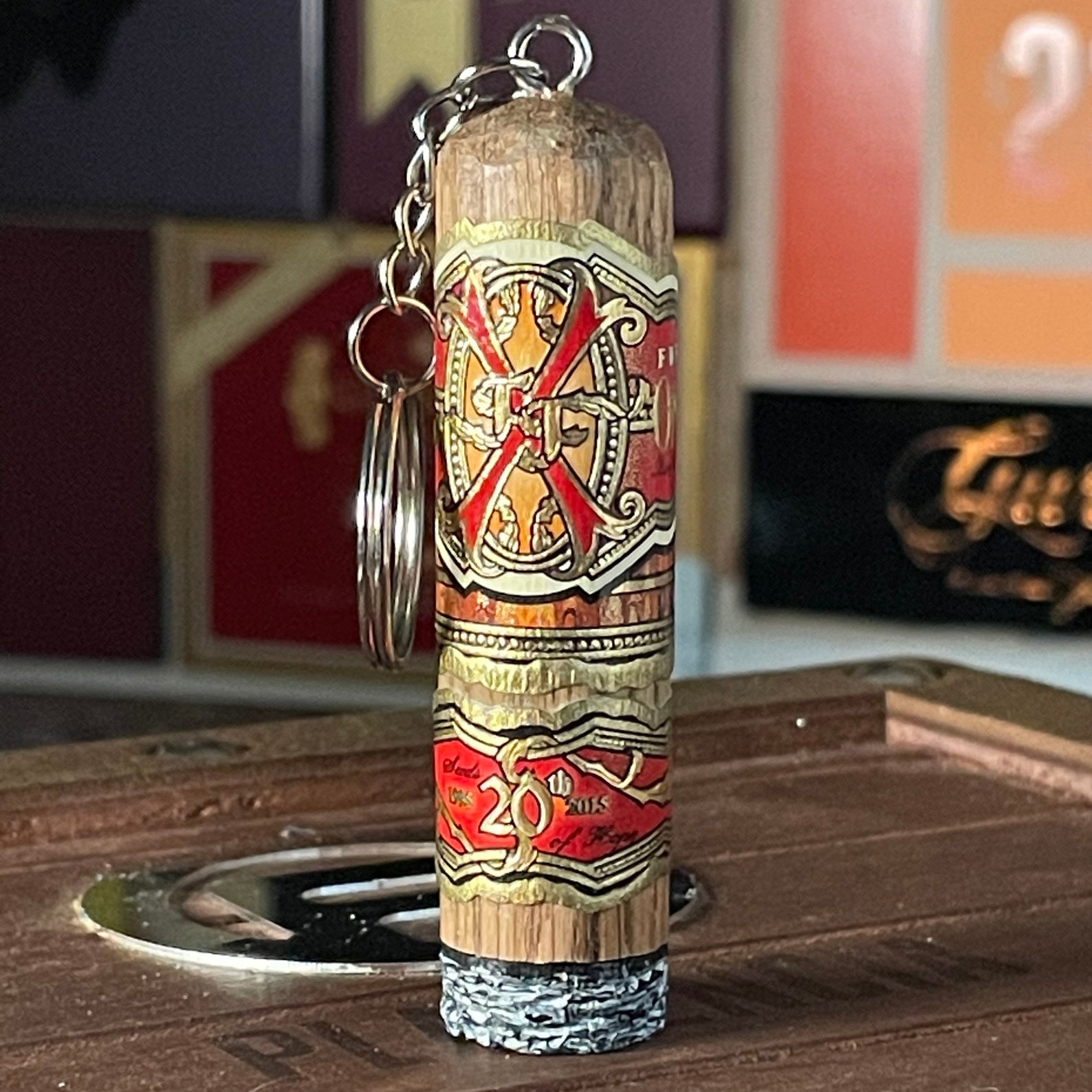 Wooden Cigar Keychains 2 Gift for Him/gift for Her/handmade - Etsy