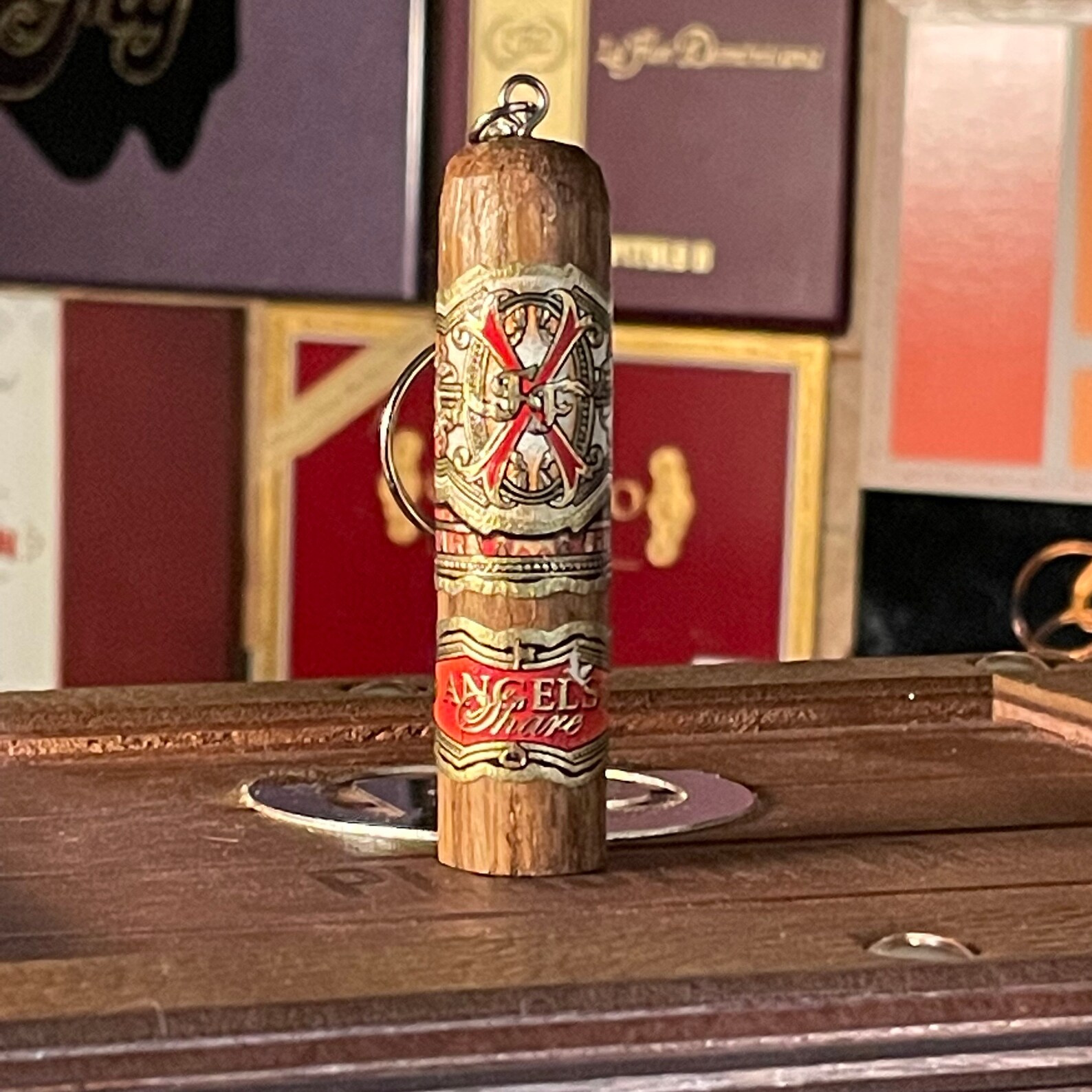 Wooden Cigar Keychains 2 Gift for Him/gift for Her/handmade - Etsy