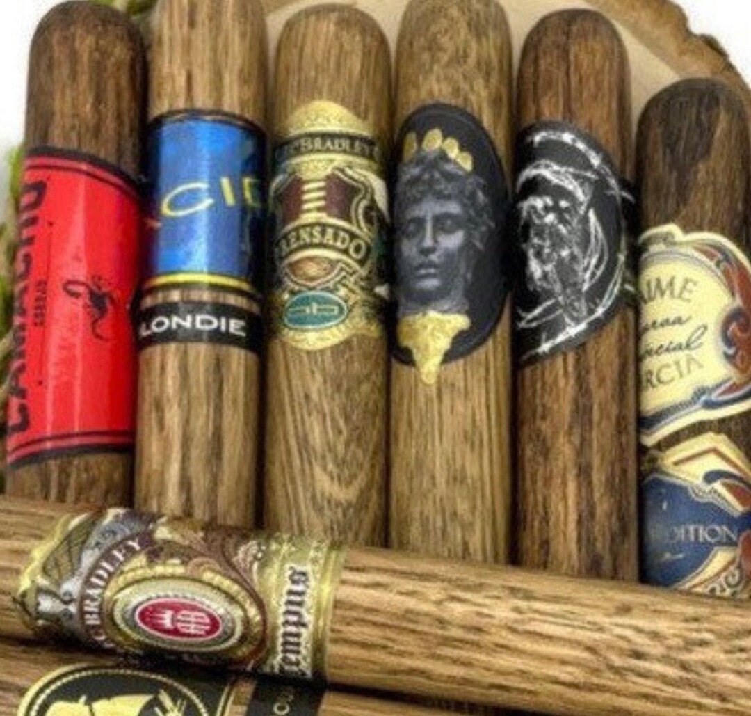 Christmas ORNAMENTS & Wooden CIGARS #1 Gift for Him/gift for Her ...