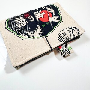 Passport Size Travelers Notebook Cover Japanese Motif Fabric, Handmade ...