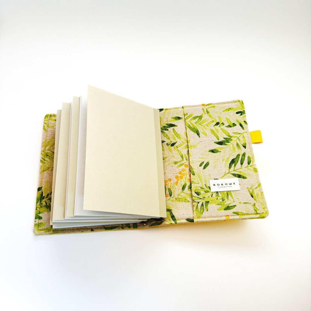 Travelers Notebook Cover. A6 Size. Lemon Color and Leaves. Fits 4 ...