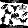Cryptid Creatures SVG, Creature Silhouette SVG, Spooky PNG, Halloween ...