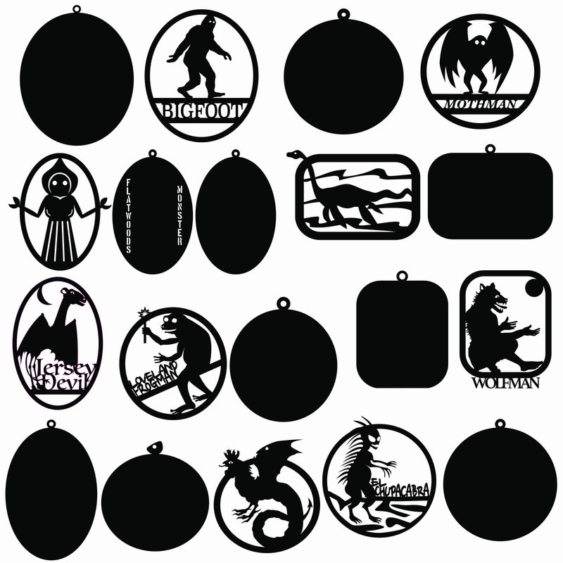 Cryptid Ornaments Svg - Etsy