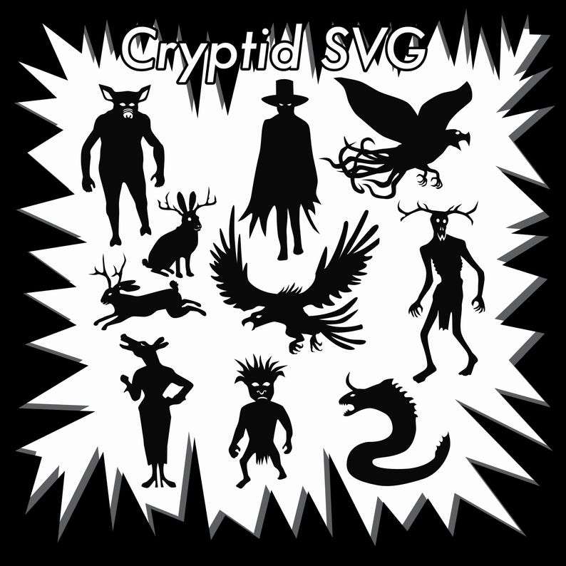 This Cryptid SVG File is Perfect for Lasers, Craft Cutters, and Design ...