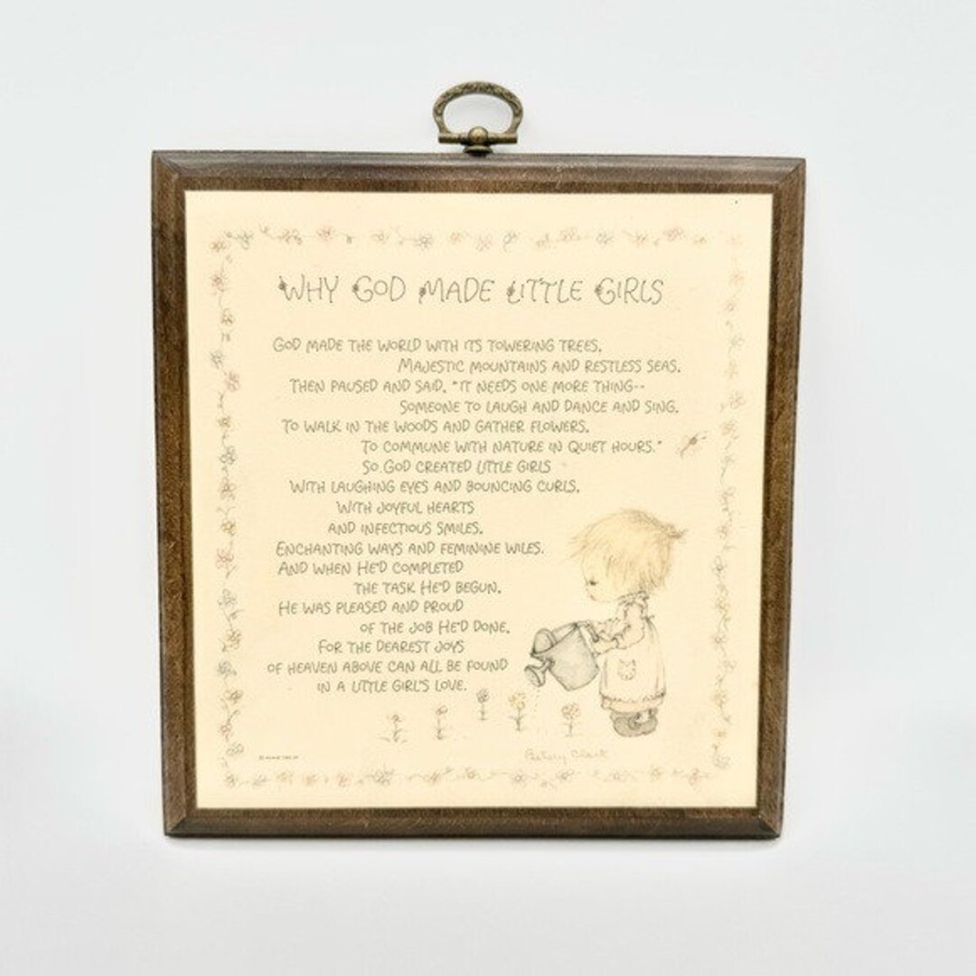 Hallmark 1980 Betsey Clark Vintage Plaque why God Made Little - Etsy