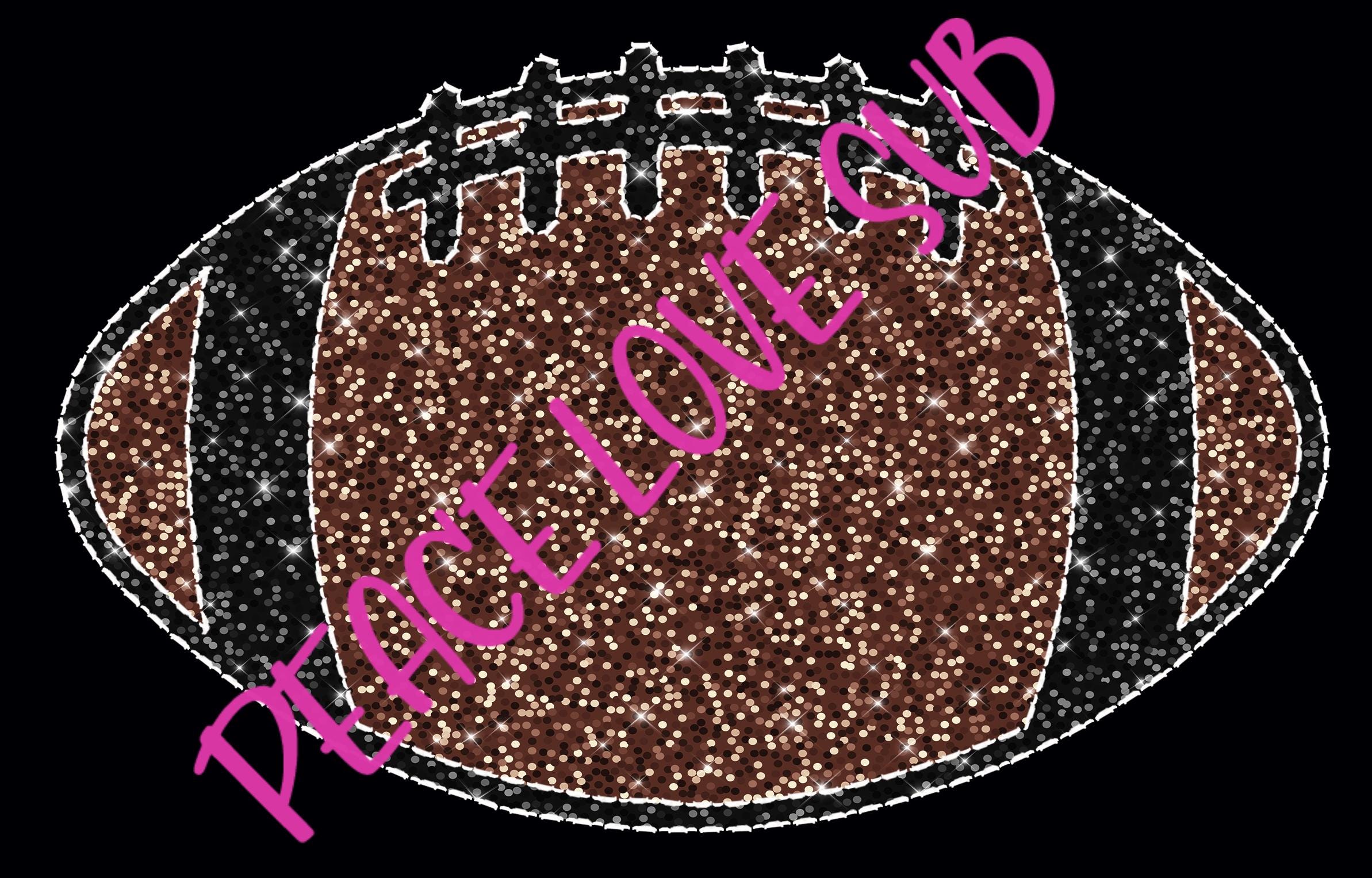 Faux Sequin Football Stitched Football PNG Download Digital File - Etsy
