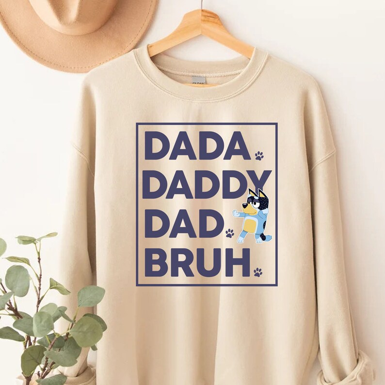 Dada Daddy Dad Bruh PNG, Bluey Dad PNG, Bluey Family Png, Bluey Cartoon ...