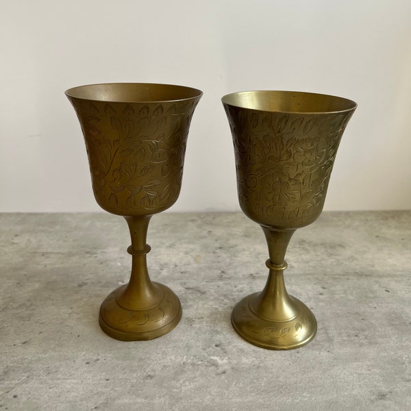 Brass Goblets - Etsy