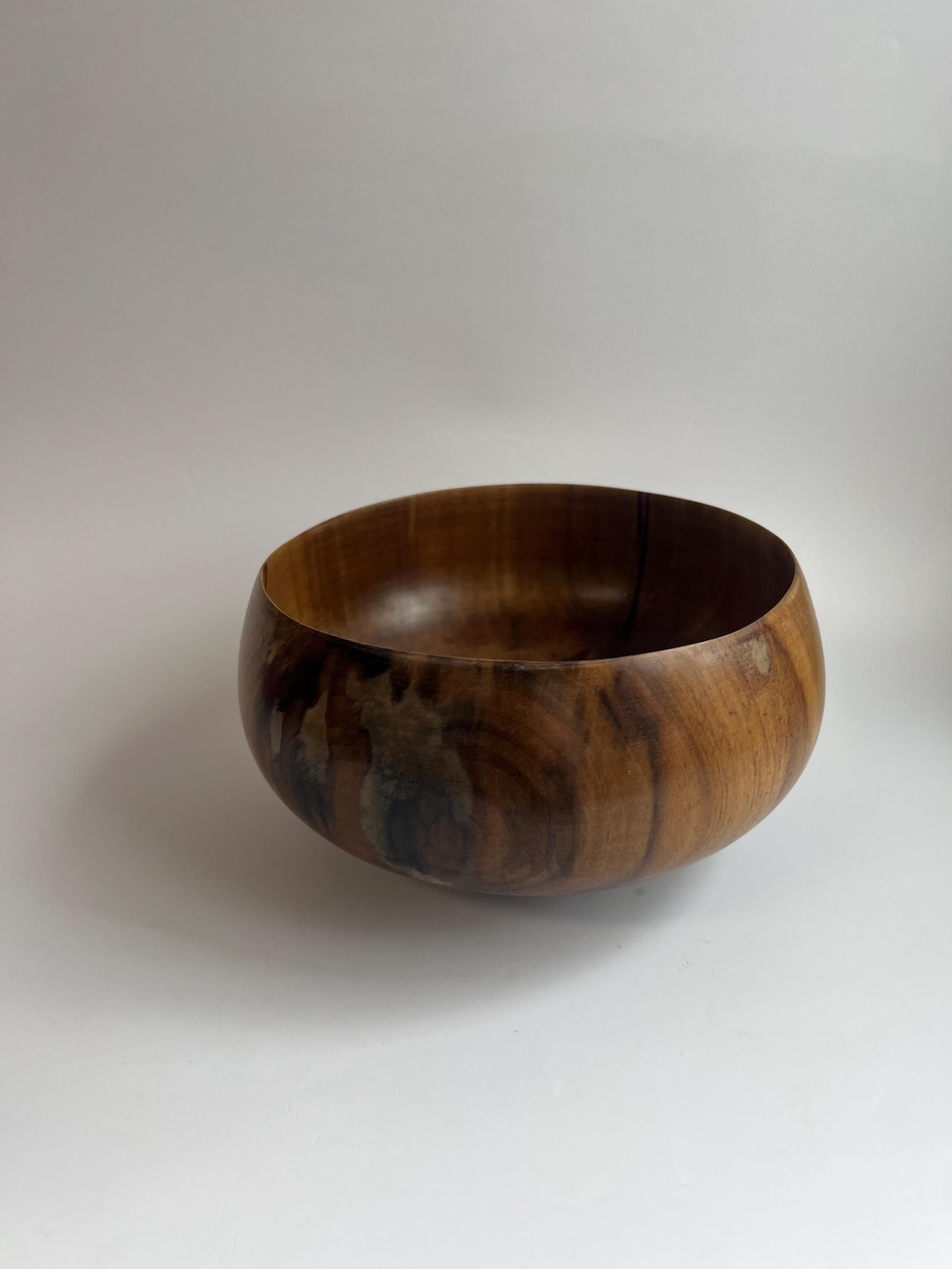 Phillip Moulthrop Figured Tulipwood Hand Turned Round Wood Bowl With ...