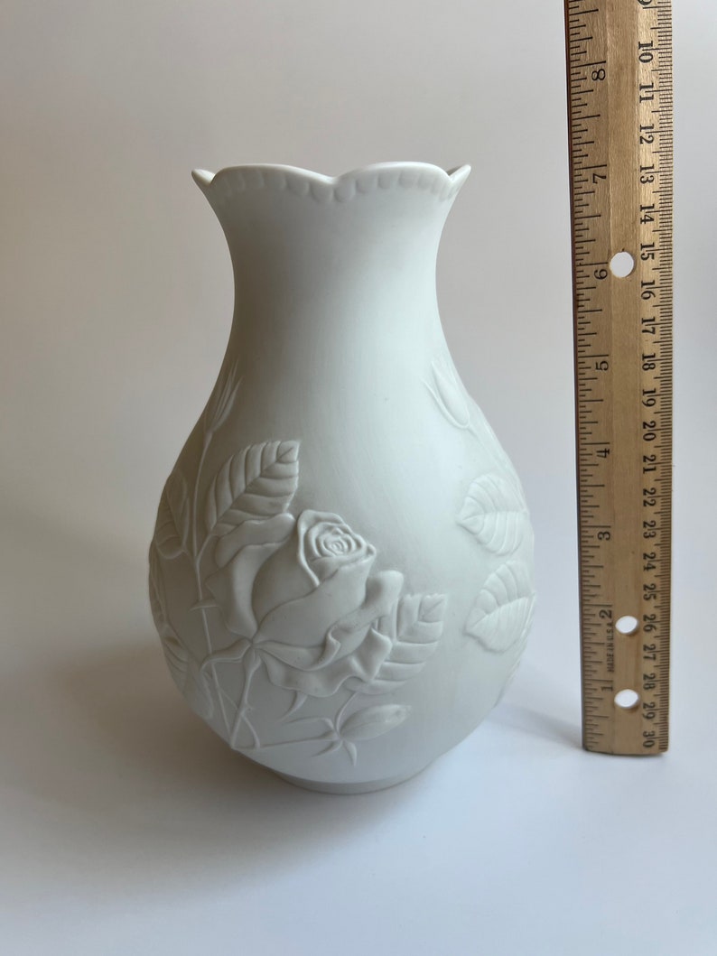 Vintage Kaiser Germany Biscuit Porcelain White Floral Relief - Etsy