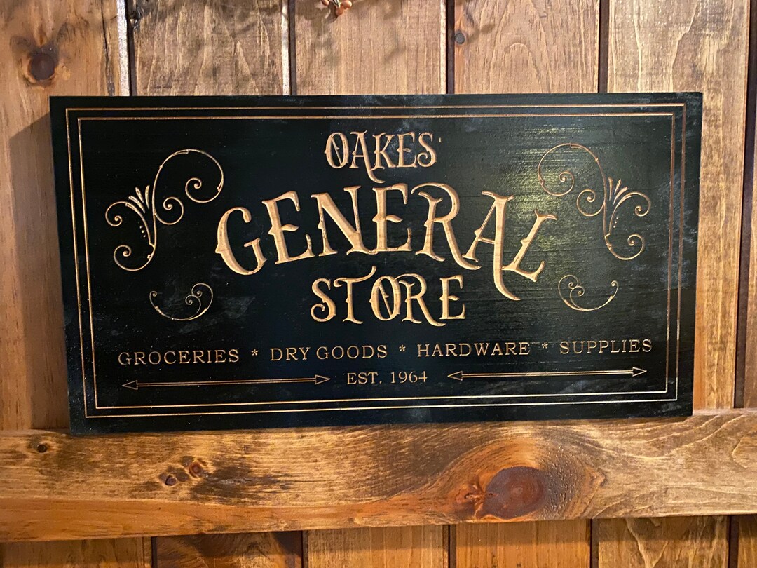 Professionally Made Personalized General Store Sign - Etsy