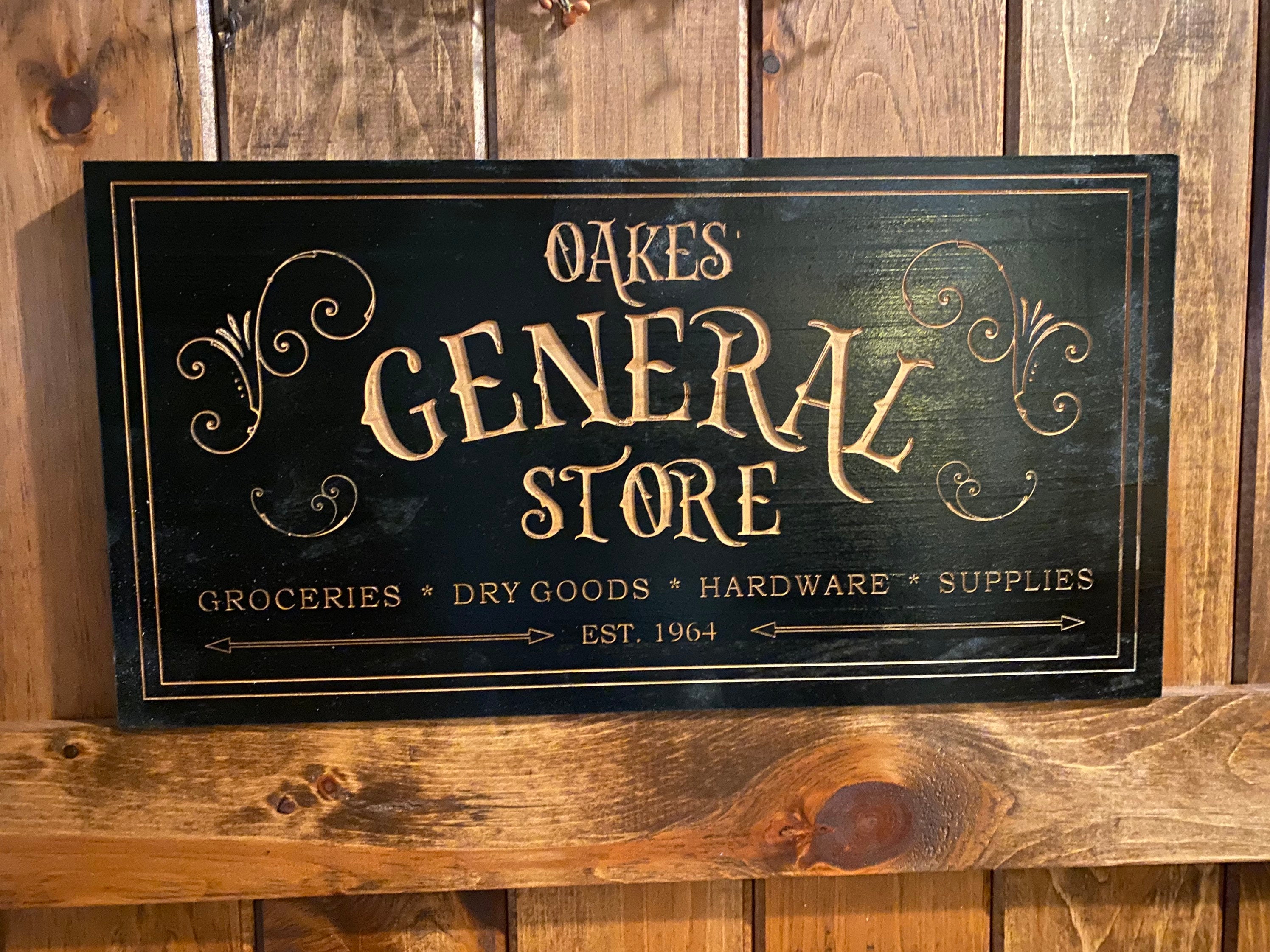 Professionally Made Personalized General Store Sign - Etsy