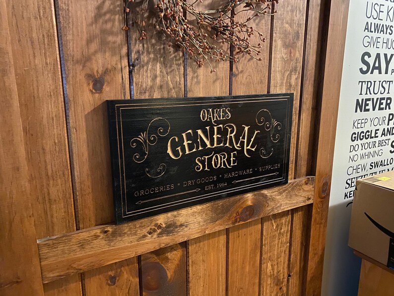 Professionally Made Personalized General Store Sign | Etsy