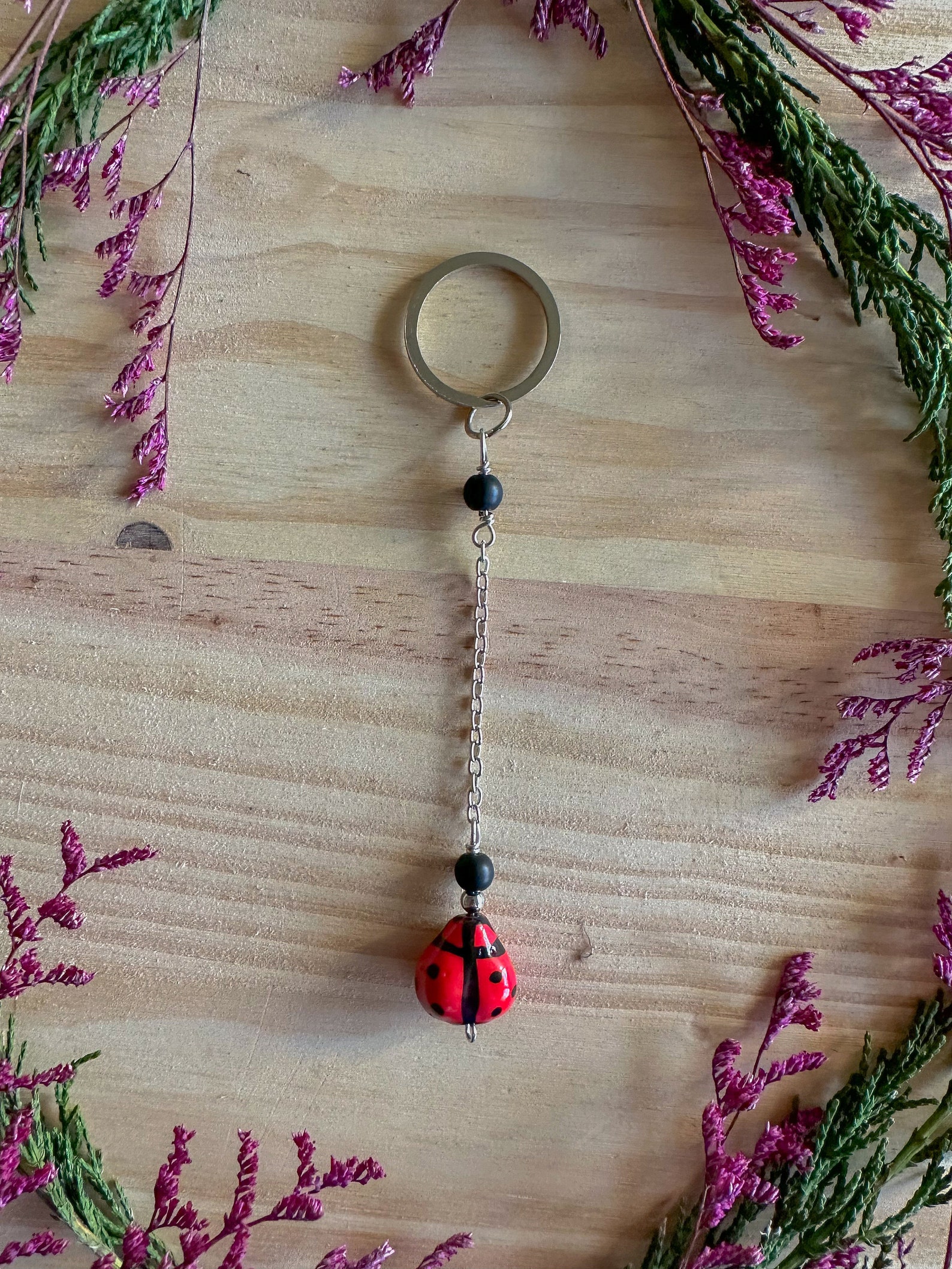 Ladybug Keychains: Beaded Charm - Etsy