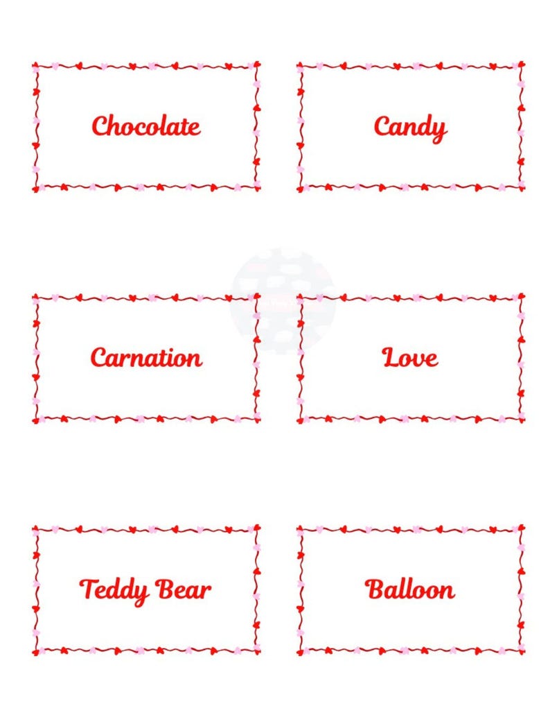 Valentine’s Day Pictionary & Charades Printable | Kids Classroom Party ...